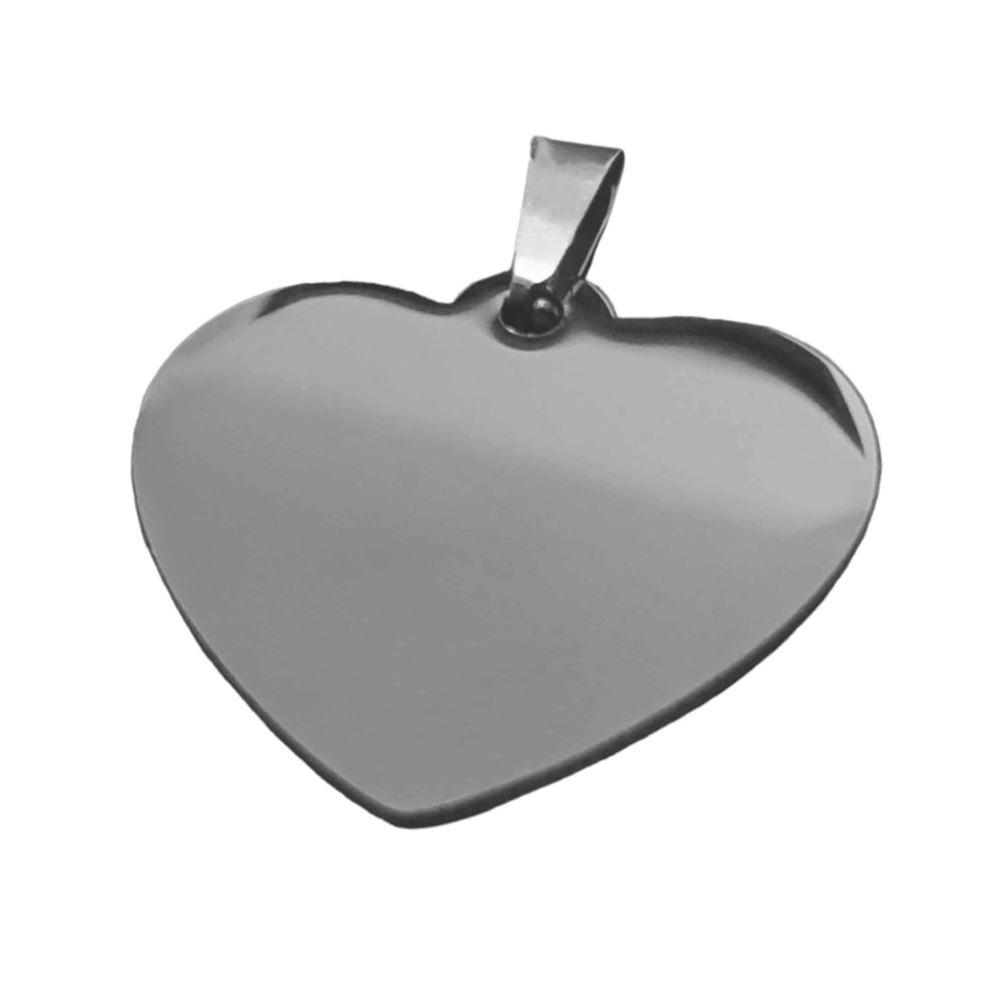 Medalion caine personalizat, din Inox, INIMA